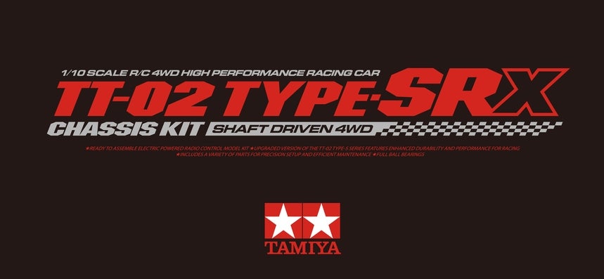TT02 Type-SRX 1/10 4WD Electric Touring Car Chassis Kit - Tamiya ...