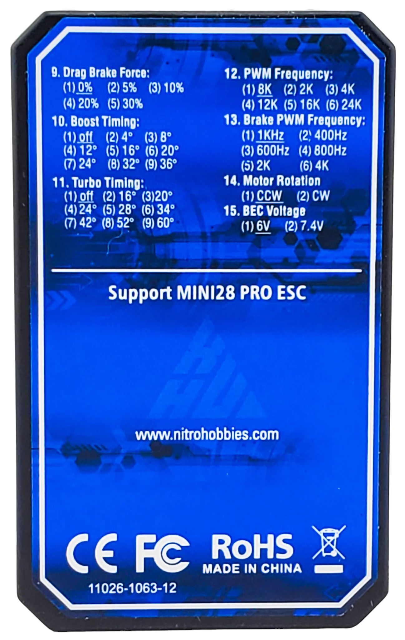 Programmer for Mini 28 Pro Speed Control - NHX | Wolfram RC