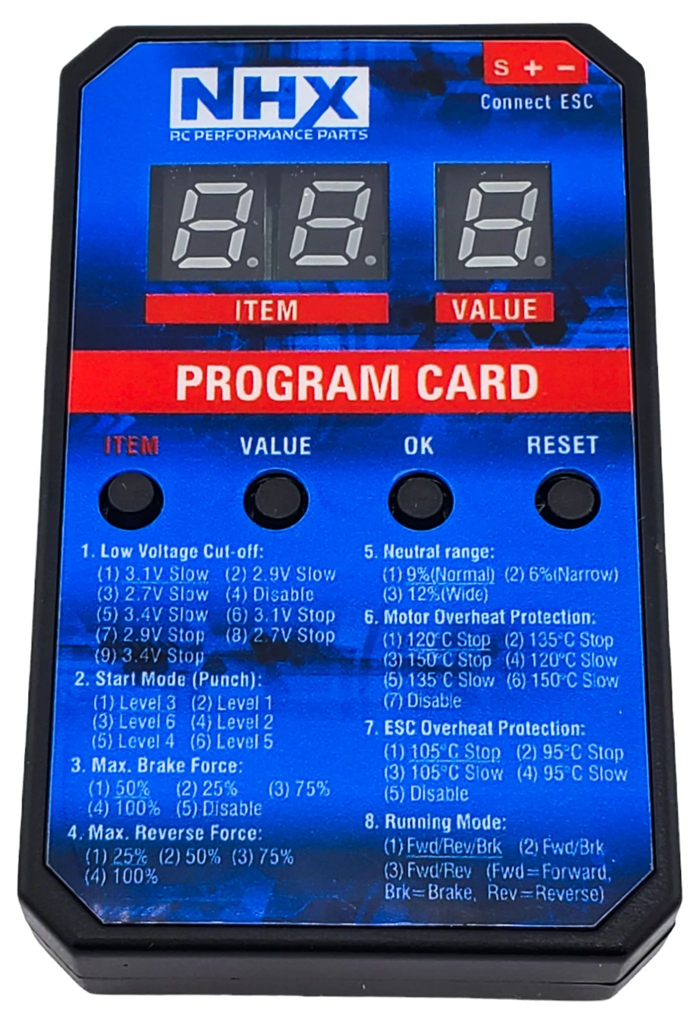 Programmer for Mini 28 Pro Speed Control - NHX | Wolfram RC