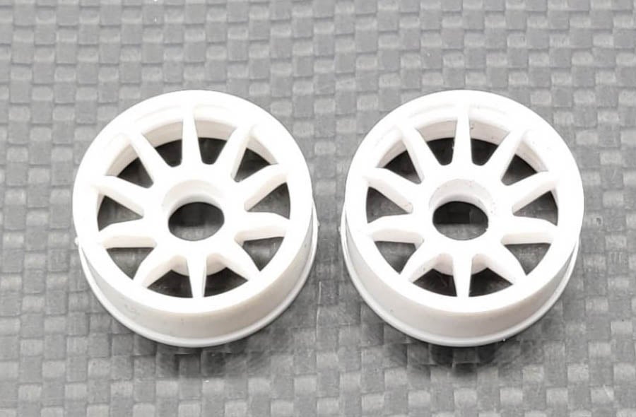White Lightweight 10-Spoke Rims for MR-03, Pan Cars - GL Racing ...