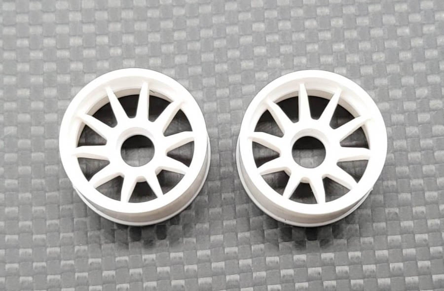 White Lightweight 10-Spoke Rims for MR-03, Pan Cars - GL Racing ...