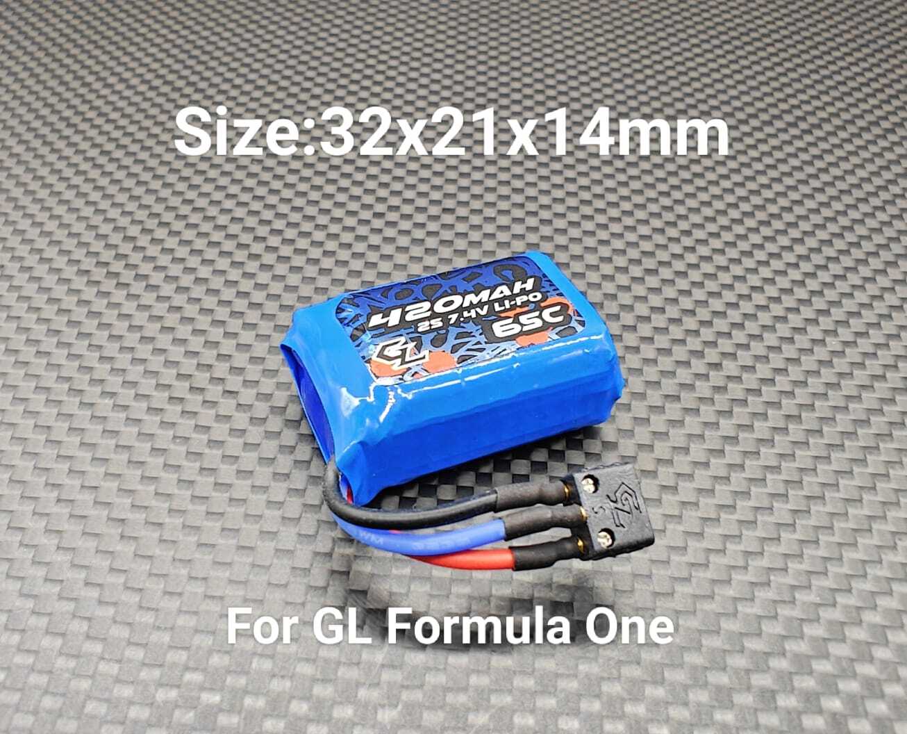 420mAh 7.4v 2s 65C LiPo Battery Packs for Formula One - GL Racing ...